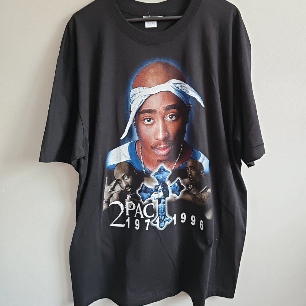 Vtg In Memory Of Tupac Single Stitch Cut Tag 2xl Blac… - Gem